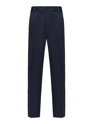 Moncler Tailored Cotton Trousers - Blue