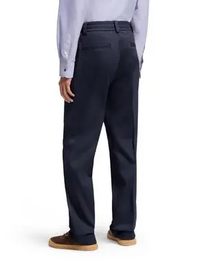 Moncler Tailored Cotton Trousers - Blue