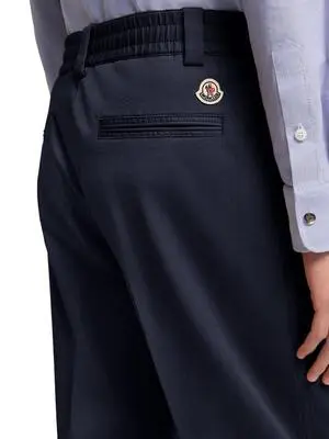 Moncler Tailored Cotton Trousers - Blue