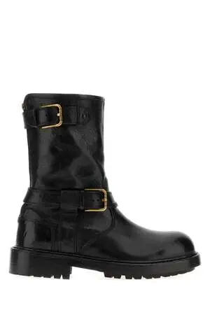 Dolce & Gabbana Leather Bernini Boots - Black