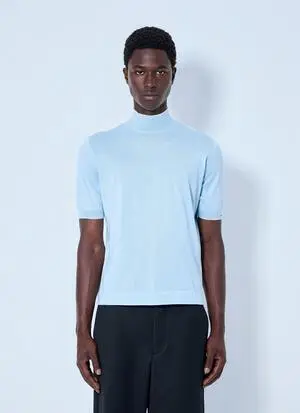 Prada Ribbed Turtleneck T-shirt