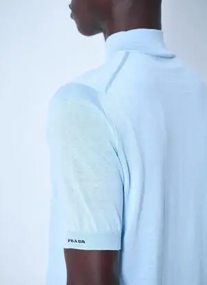 Prada Ribbed Turtleneck T-shirt