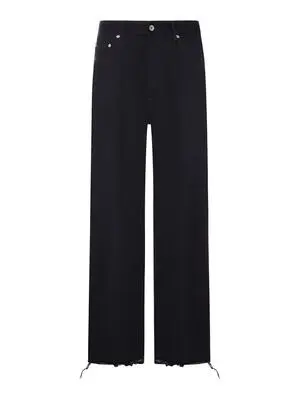 Rick Owens Wide Leg Jeans - Black