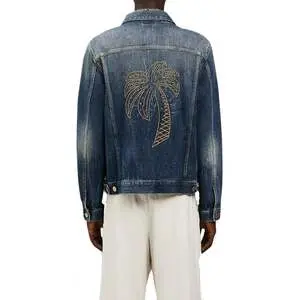 Palm Angels Embroidered Denim Jacket