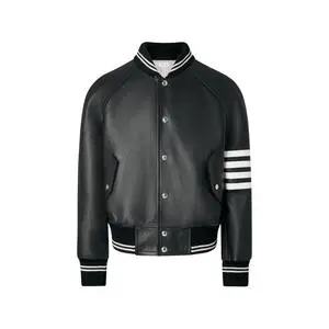 Thom Browne Jackets Leather Jackets - Black
