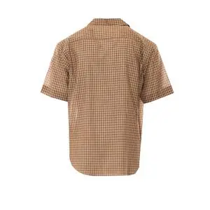 Auralee Short Sleeves Check Shirt - Brown