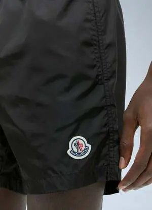 Moncler Logo Patch Swim Shorts