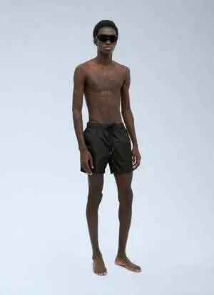 Moncler Logo Patch Swim Shorts - Black