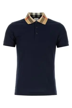 Burberry Burberry Men Midnight Blue Piquet Polo Shirt Blue