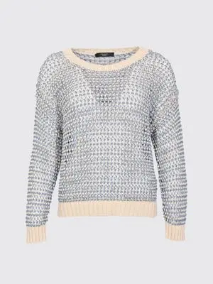 Max Mara Linen And Cotton Crewneck Pullover By - Blue