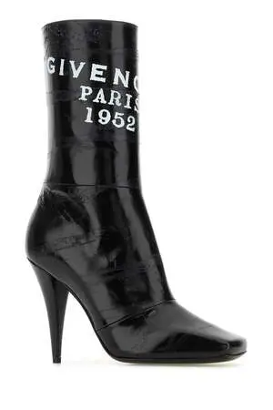 Givenchy Leather Sliced Square Tape Ankle Boots