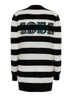 Max Mara Fiemme Wool Striped Cardigan - Multicolor