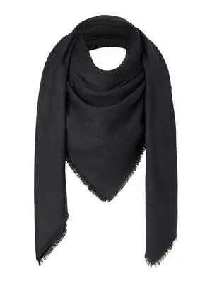 Fendi Wool, Silk And Cashmere Shawl - Black