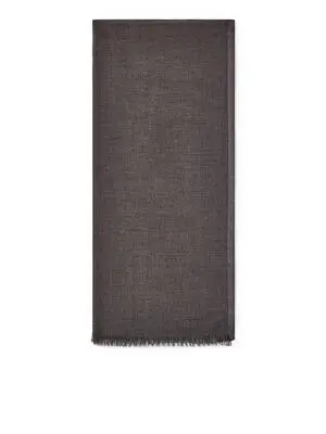 Giorgio Armani Cashmere And Silk Stole With Shiny Viscose Edge - Multicolor