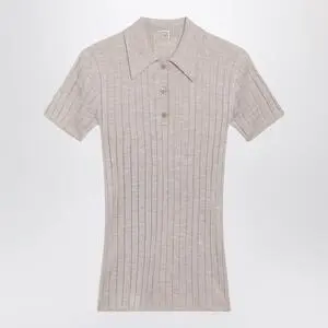 TOTEME Ribbed Cashmere And Silk Polo - Cream