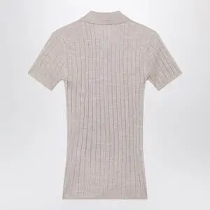 TOTEME Ribbed Cashmere And Silk Polo - Cream