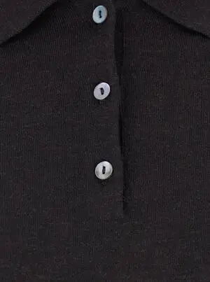 P.a.r.o.s.h Wool Polo Shirt - Brown