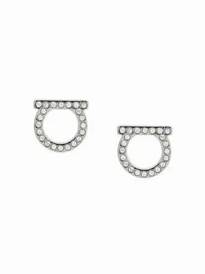 FERRAGAMO Gancini Crystal Earrings