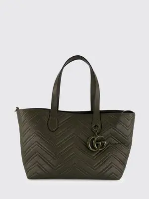 Gucci Chevron Calfskin Shoulder Bag - Green