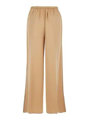 FORTE_FORTE Viscose Blend Wide Leg Pants - Cream