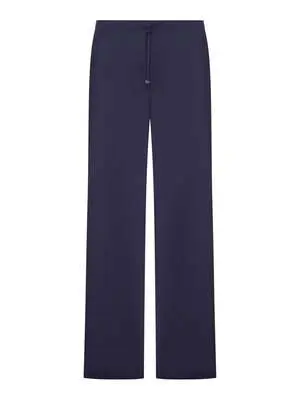 Loewe X Paula`s Ibiza Trousers In Lightweight Textured Cotton Poplin Blend - Blue