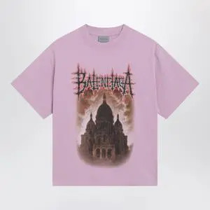Balenciaga Sacre Cå“ur T-shirt In Jersey, Old - Pink