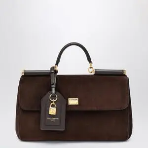 Dolce & Gabbana Suede Leather Bag My Sicily - Brown