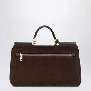 Dolce & Gabbana Suede Leather My Sicily Handbag - Brown