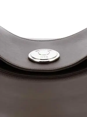 Jacquemus Shoulder Bag 'le Calisso Rond Large' With Adjustable Strap And Embossed Logo In Leather For - Brown