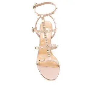 Valentino Garavani Calfskin Rockstud Sandals - Cream