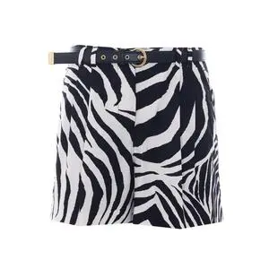 Max Mara Max Mara Mstnovella Animal Print Shorts Black