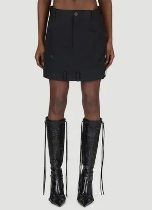 Balenciaga Deconstructed Mini Skirt - Black