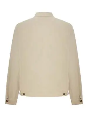 Prada Cotton Blouson With Logo - Cream