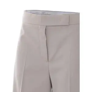 Max Mara Virgin Wool And Silk Bermuda Trousers - Gray
