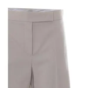 Max Mara Virgin Wool And Silk Bermuda Trousers - Gray