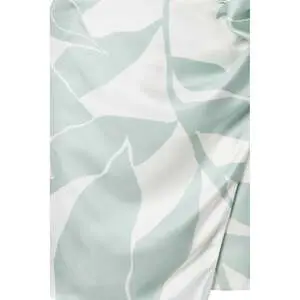 Max Mara Silk Tropical Print Asymmetrical Skirt - Green