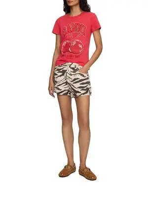 GANNI Jersey T-shirt With Front Logo