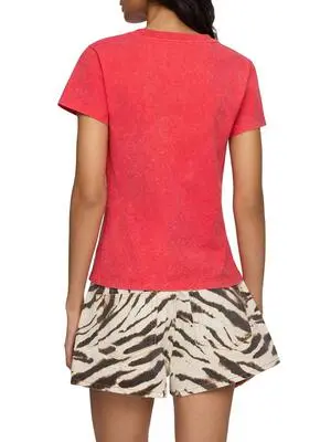 GANNI Jersey T-shirt With Front Logo