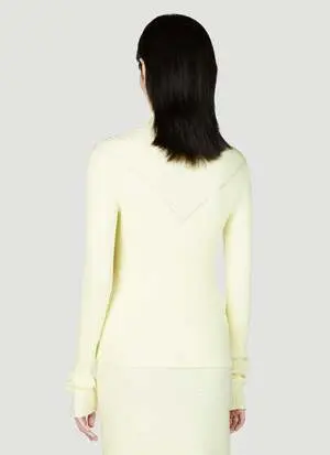 Bottega Veneta Long Sleeve Rib Top