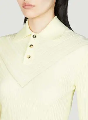 Bottega Veneta Long Sleeve Rib Top