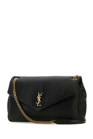 Saint Laurent Leather Big Calypso Shoulder Bag - Black