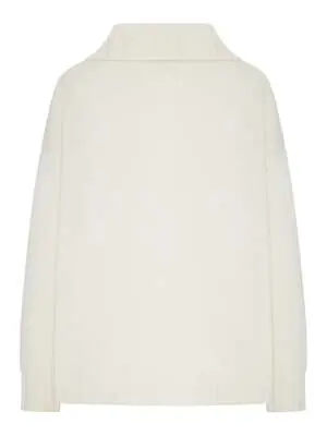 Max Mara Oversized Wool Sweater With Wide Collar