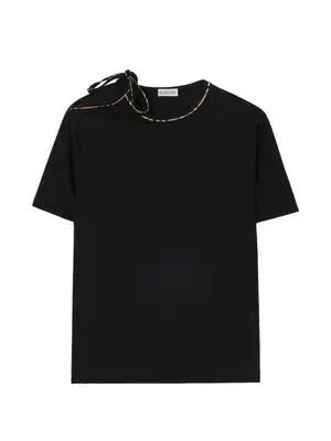 Burberry Check Bow Cotton T-shirt - Multicolor