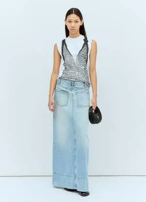 Sportmax Backwards Denim Skirt