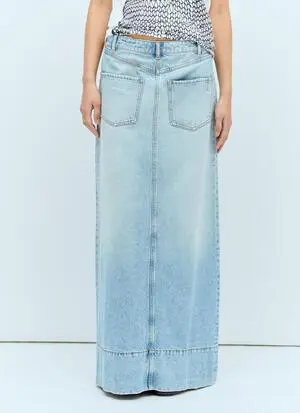 Sportmax Backwards Denim Skirt - Blue
