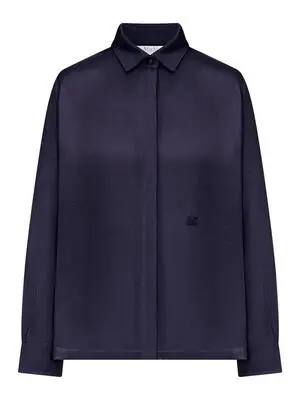 Max Mara Silk Crêpe De Chine Shirt - Blue