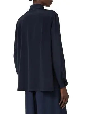 Max Mara Silk Crêpe De Chine Shirt - Blue