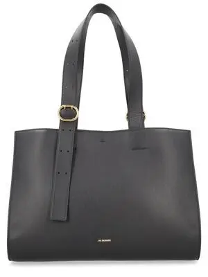 JIL SANDER Cannoli Tote Bag - Black