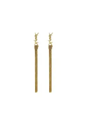Saint Laurent Metal Earrings With Cassandre Tassel - Gold