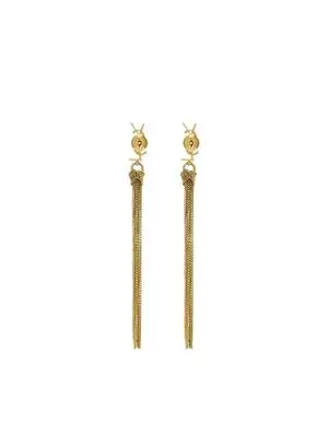Saint Laurent Metal Earrings With Cassandre Tassel - Gold